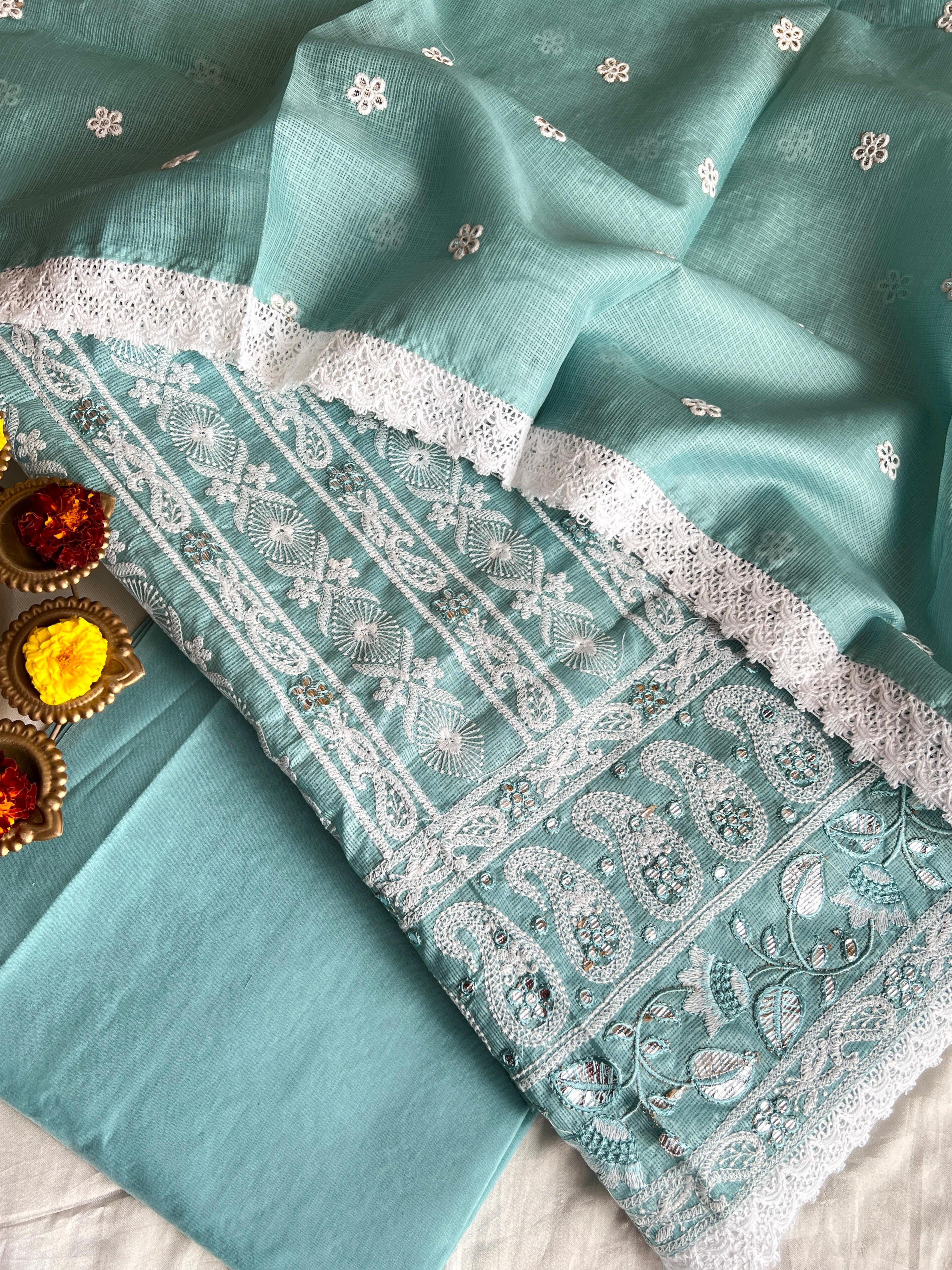 KOTA DORIYA SUIT – Prakriti handloom